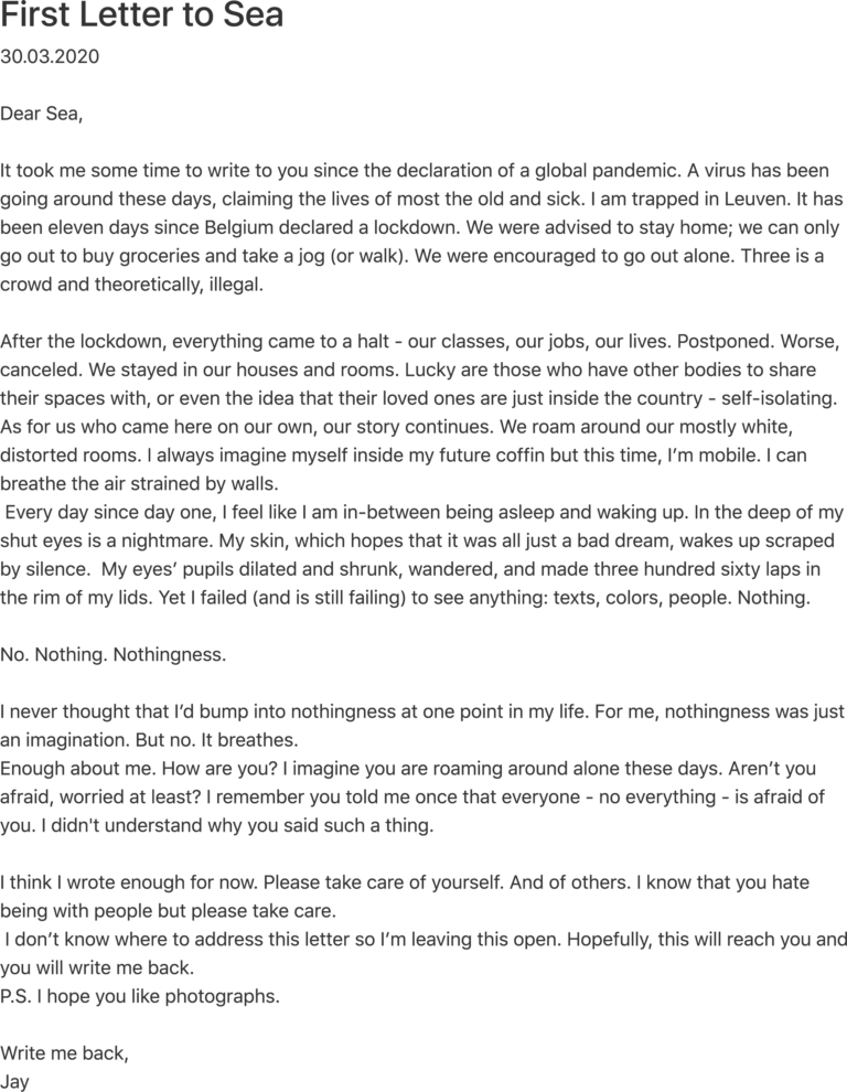 OPEN LETTERS TO SEA • T̶H̶I̶S̶ ̶W̶O̶R̶K̶S̶ ̶D̶I̶F̶F̶E̶R̶E̶N̶T̶L̶Y̶